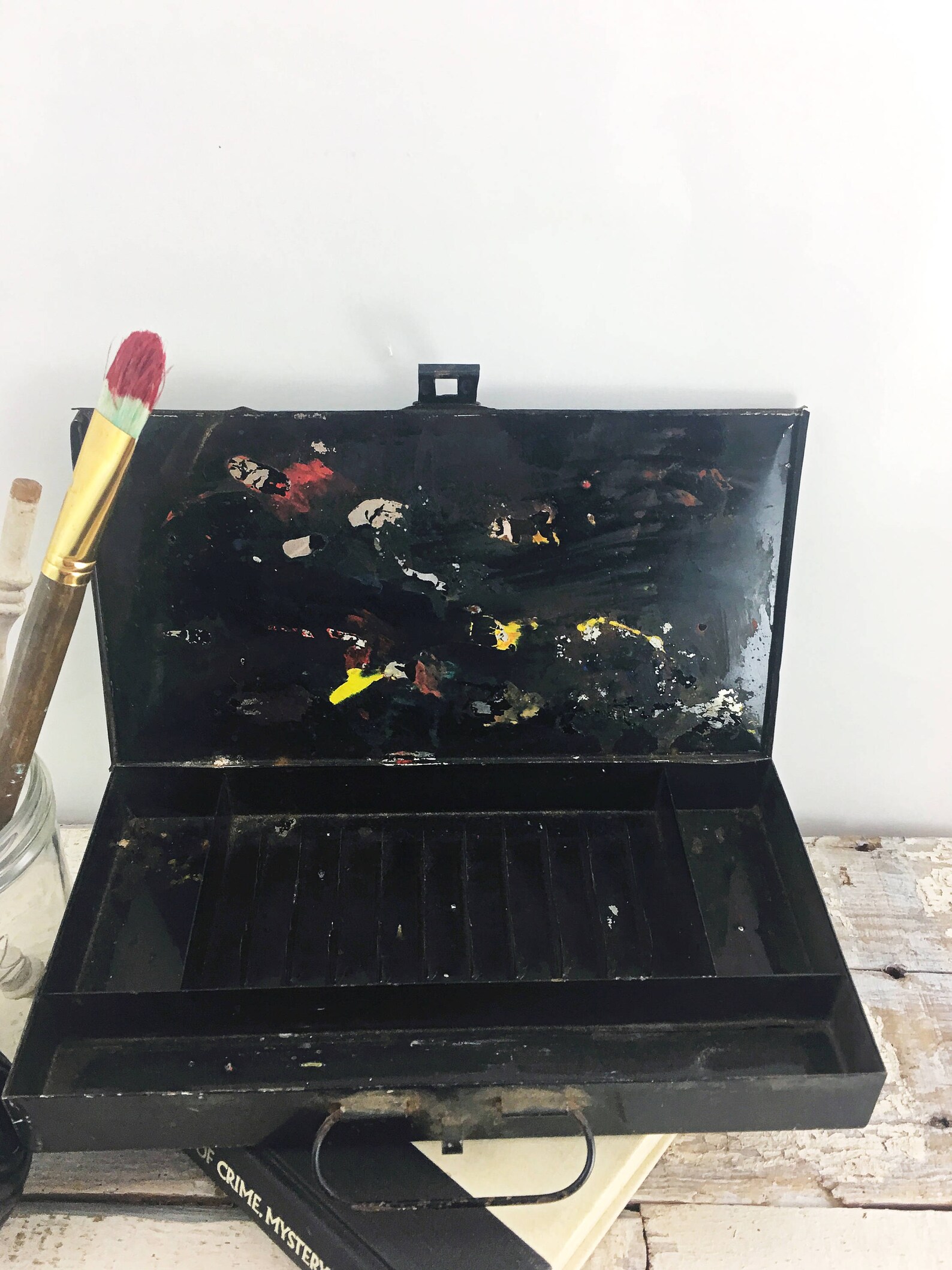 Vintage Metal Bank Box | Etsy