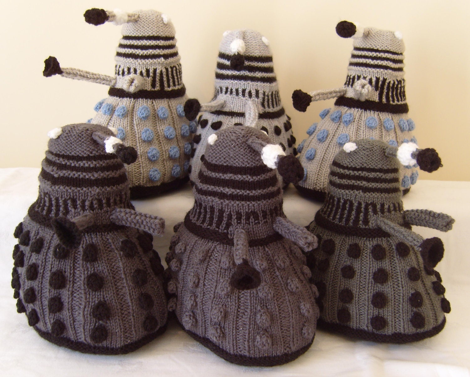 Hand Knitted Dalek in a Variety of Colourways. You Choose the Colour ...