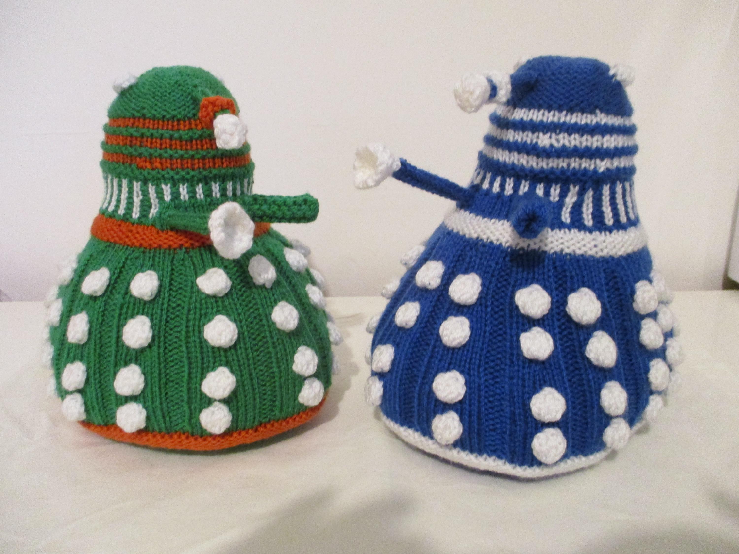 Hand Knitted Dalek in a Variety of Colourways. You Choose the Colour ...