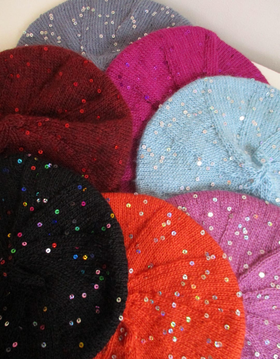 Knitted Beret in King Cole Galaxy Yarn, Acrylic and Wool Mix, With ...