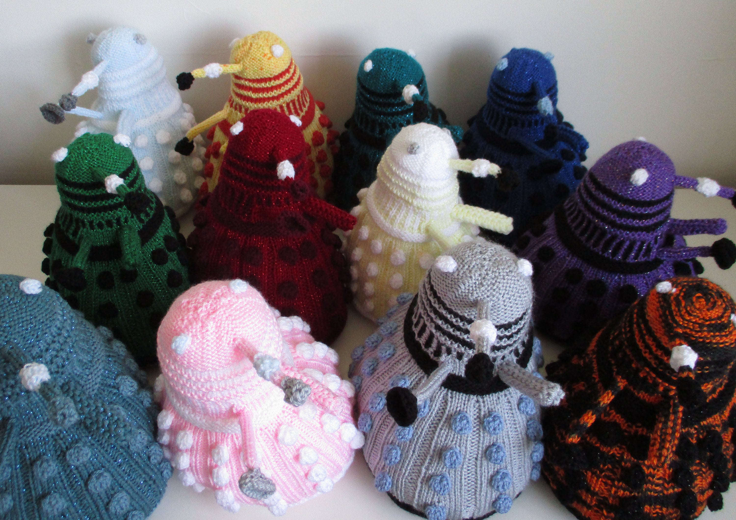 Hand Knitted Dalek in a Variety of Colourways. You Choose the Colour ...