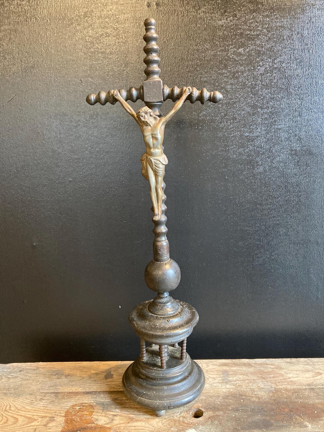 Antique Victorian Cross Jesus Christ Crucific Domestic Altar Home Décor ...