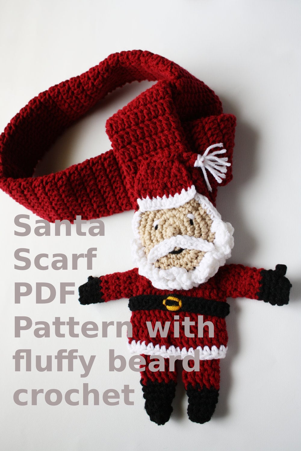 Instant Download Santa Scarf With Fluffy Beard PDF Pattern Only - Etsy