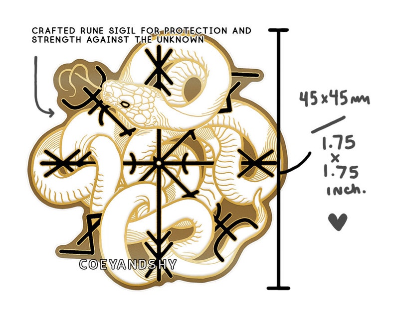 Shy & Coey: Snake Sigil pin - Etsy