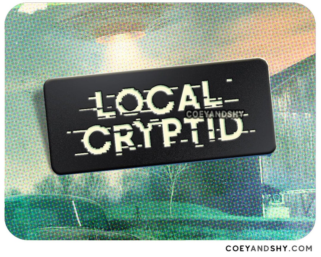 Coey: Local Cryptid glow-in-the-dark Pins and Patches - Etsy