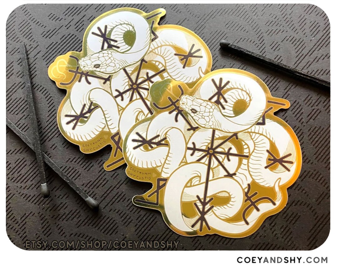 Shy & Coey: Snake Sigil sticker - Etsy