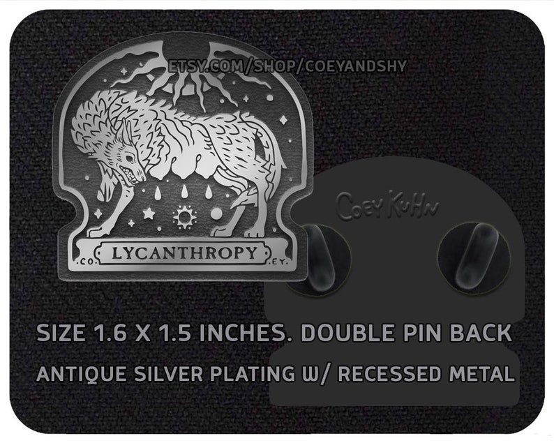 Coey: Lycanthropy Crest enamel Pins - Etsy