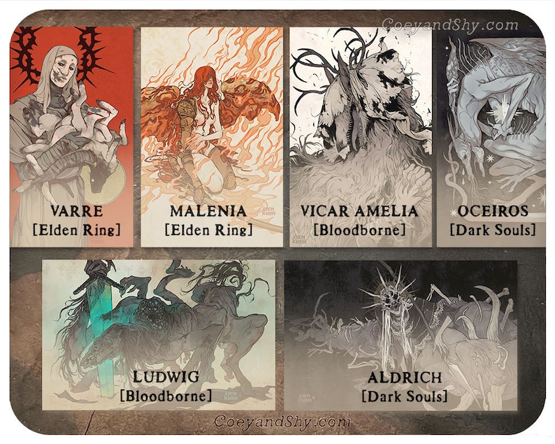Coey: Fromsoft Print Bundle (mini Prints) - Etsy