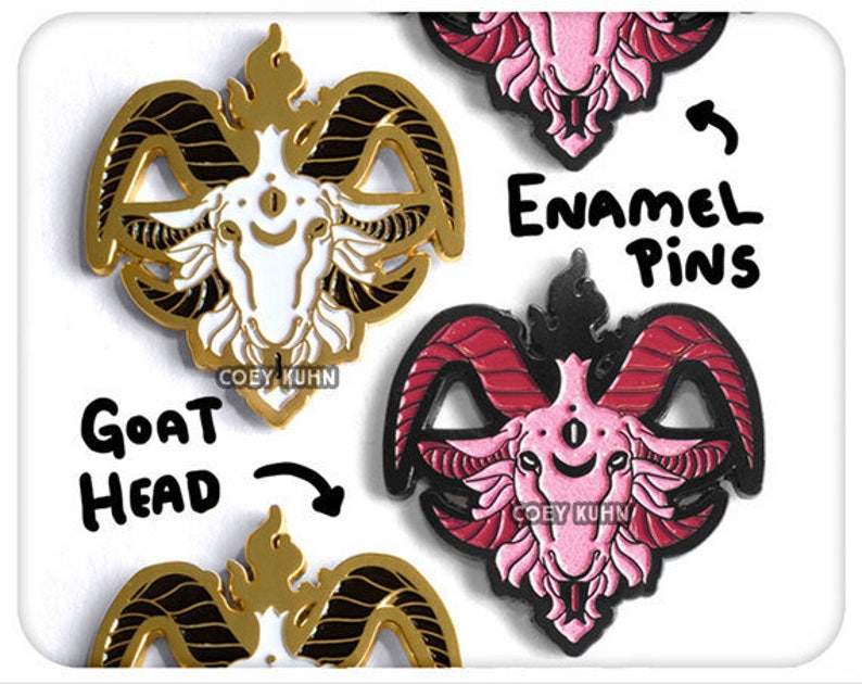 Coey: Baphomet enamel Pins - Etsy