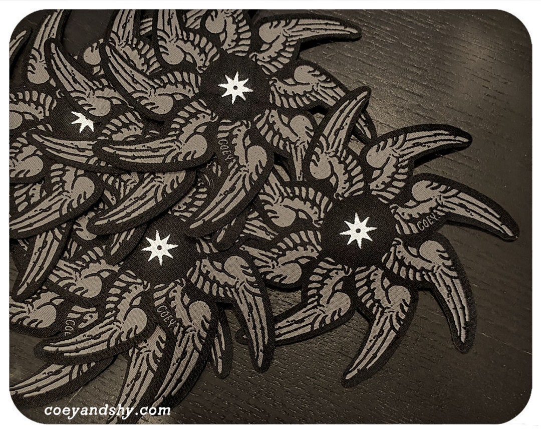 Coey: Wing Halo Seraph woven Patches - Etsy UK