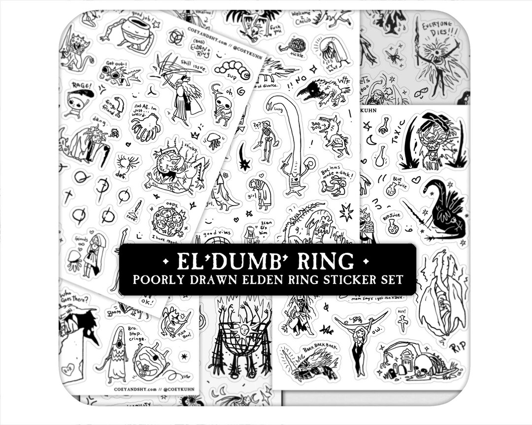 Coey: El'dumb Ring Sticker Set - Etsy