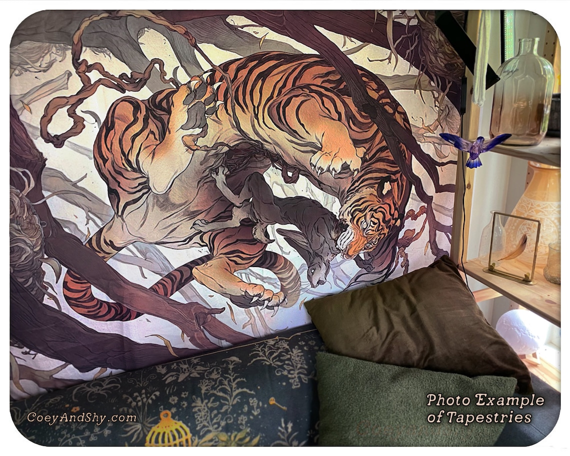 Shy: Tiger, Tiger (prints, Tapestries) - Etsy