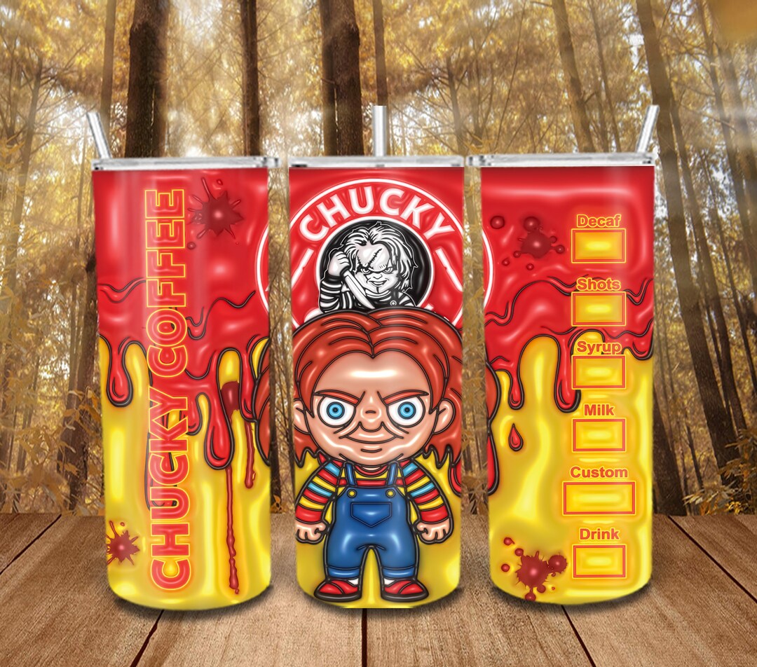 3D Inflated Chucky Horror Halloween Tumbler Tumbler Wrap PNG - Etsy