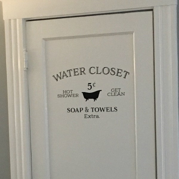 Water Closet Sign - Etsy