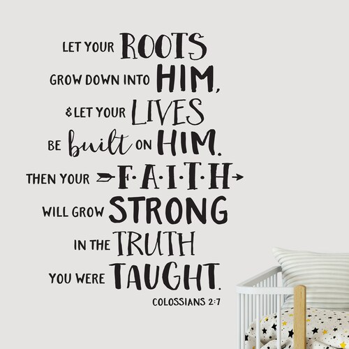 Colossians 2:7 Let My Roots Grow Down in Him Bible Verse - Etsy