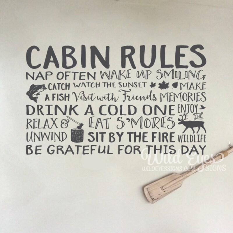 Cabin Rules - Etsy