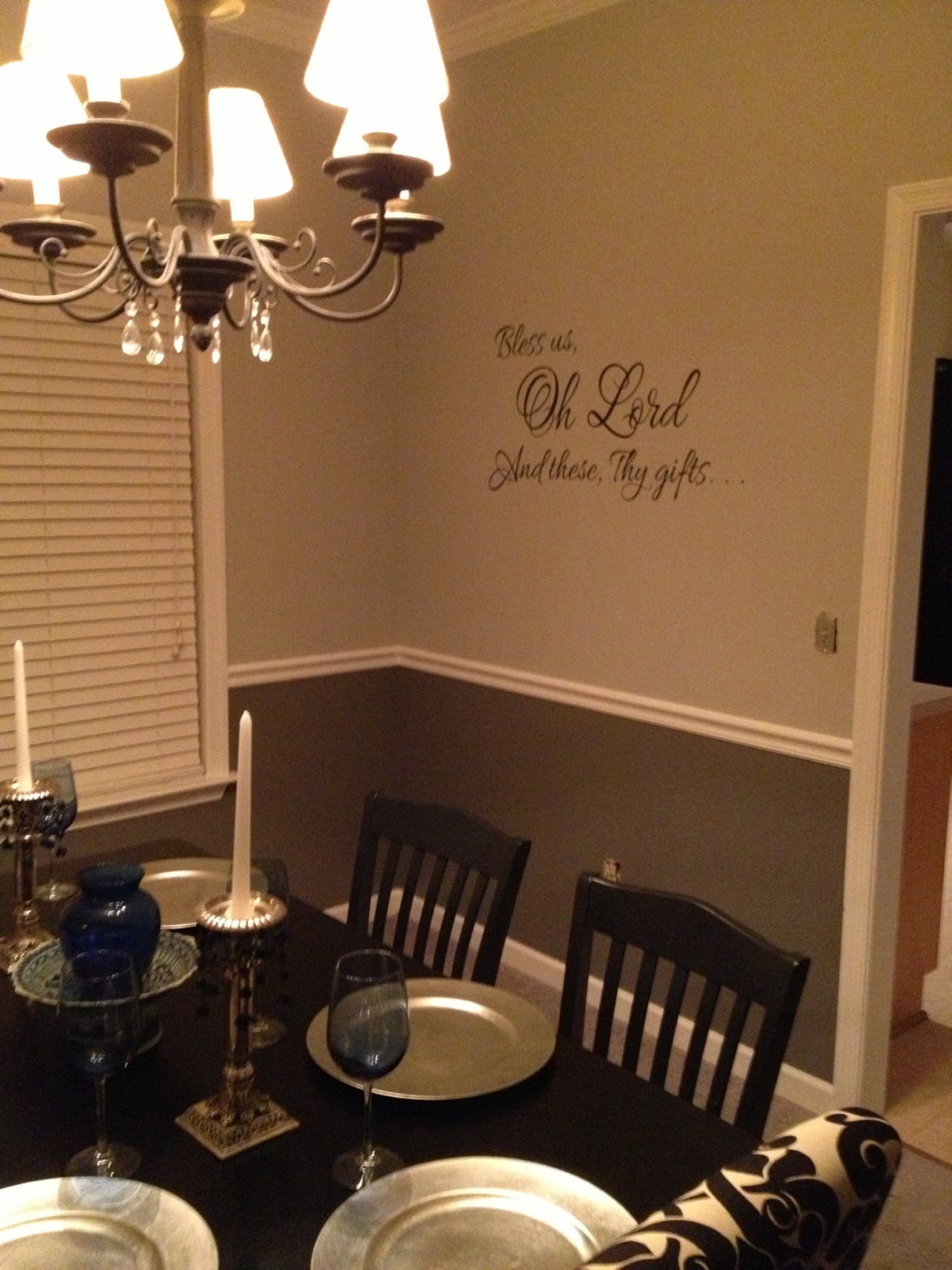 Kichen Blessing-dining Room Blessing Vinyl Wall Decor-bless - Etsy