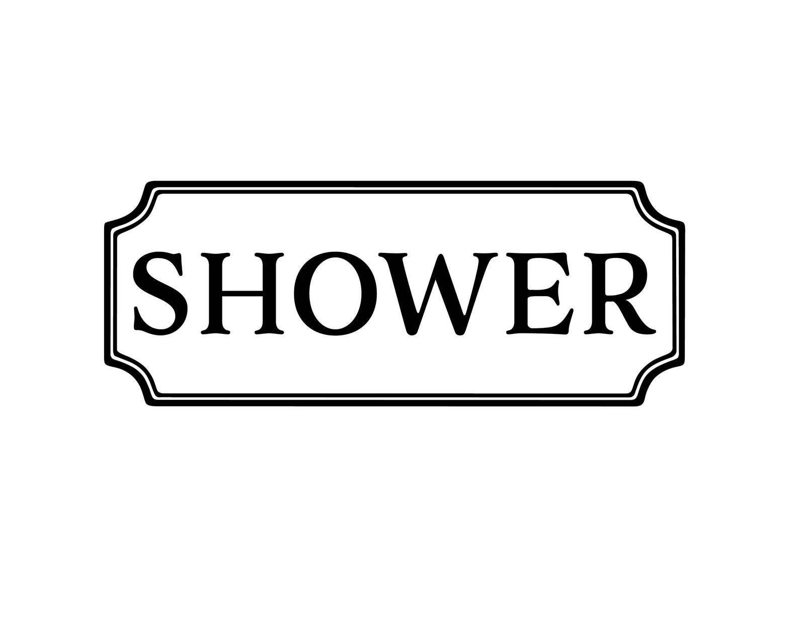 Shower Vinyl Decal, Washroom Vinyl Decal, Glass Door Decal, Vinyl ...