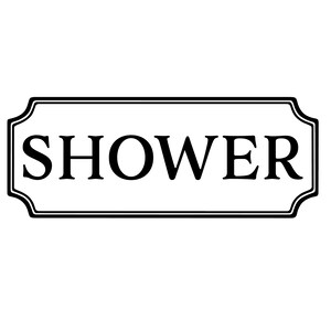 Shower Vinyl Decal, Washroom Vinyl Decal, Glass Door Decal, Vinyl ...