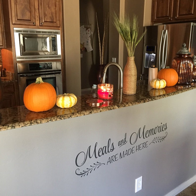 Meals and Memories Are Made Here, Vinyl Wall Decal, Kitchen Sign, Foyer ...