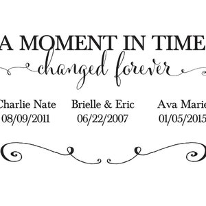 A Moment in Time Changed Forever Photo Picture Wall Vinyl Wall Decal ...