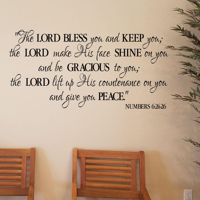 Numbers 6:24-26 the Lord Bless You and Keep You-nasb | Etsy