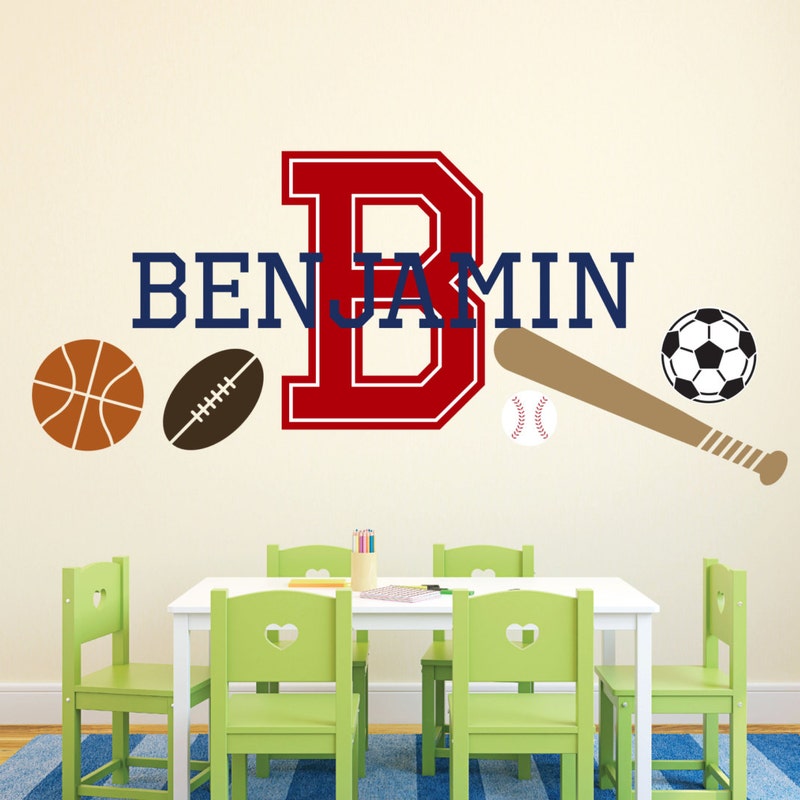 Boys Monogram Decal - Etsy