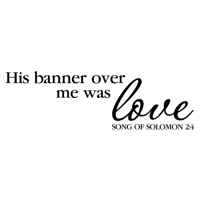 His Banner Over Me - Etsy