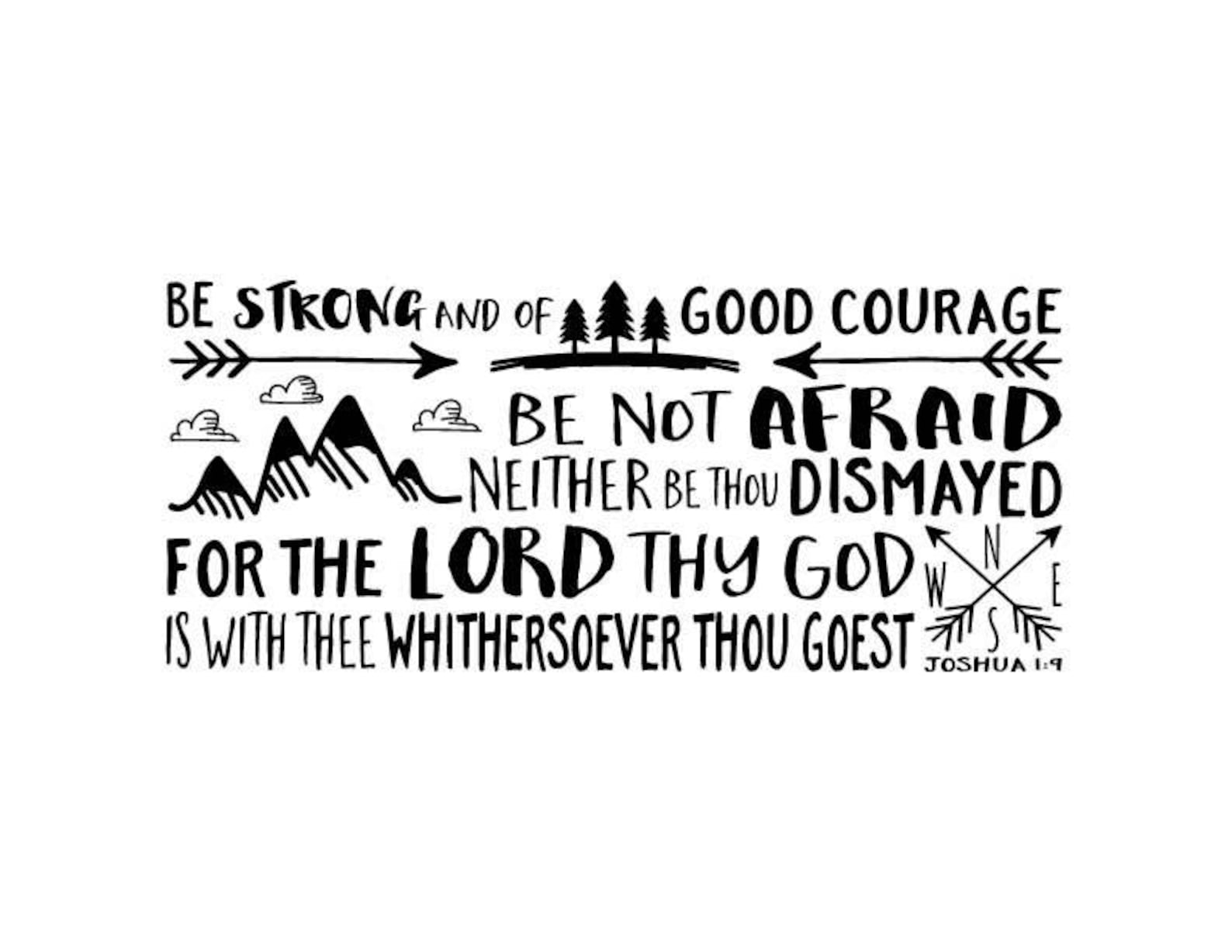 Be Strong and of Good Courage Explorer Nursery Arrows - Etsy