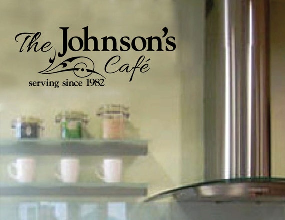 Personalized Kitchen Vinyl Decor Cafe Bistro Eatery Serving | Etsy