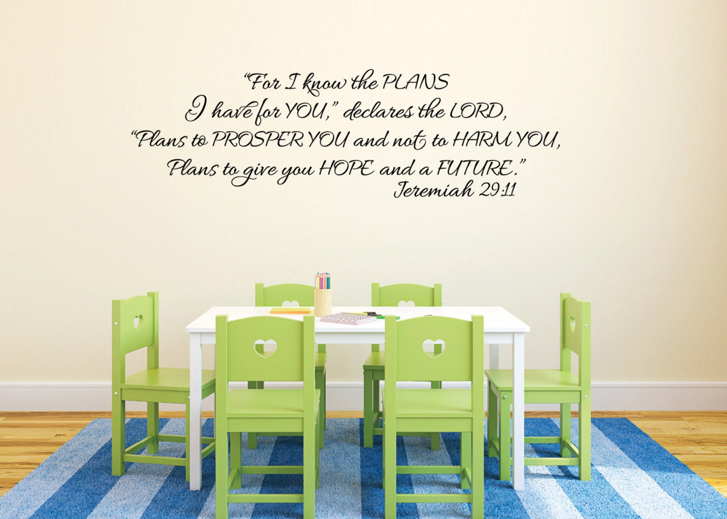 Jeremiah 29:11 Christian Vinyl Art Religious Bible verse Vinyl | Etsy