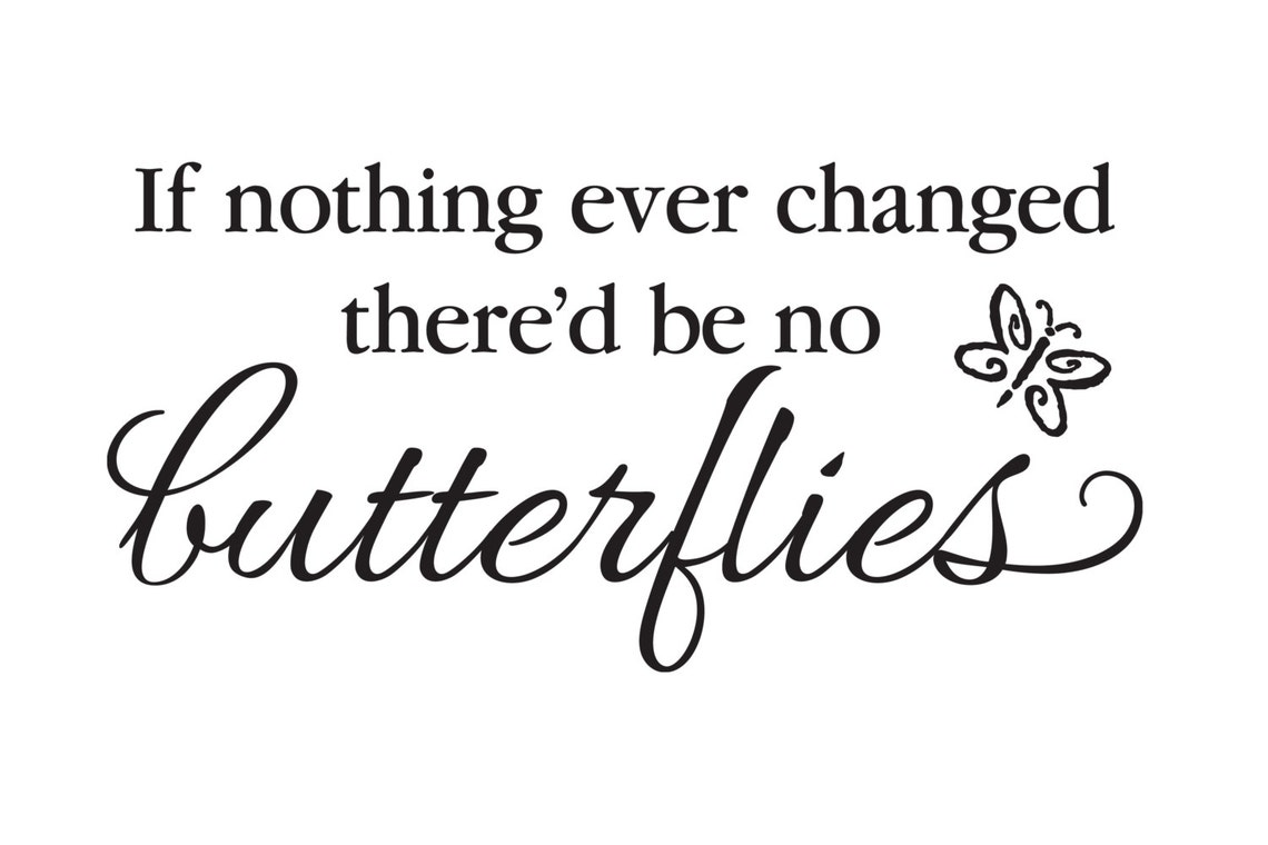 If Nothing Ever Changed There'd Be No Butterflies Wall - Etsy