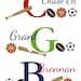 Sports Monogram, Baseball, Soccer, Basketball, Football, Sports ...