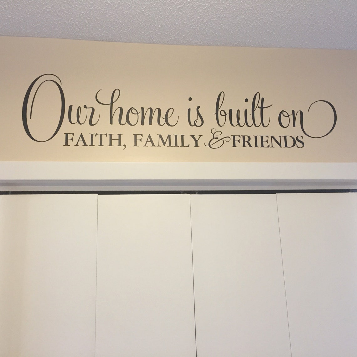 Our Home is Built on Faith Family and Friends wall Art - Etsy Canada