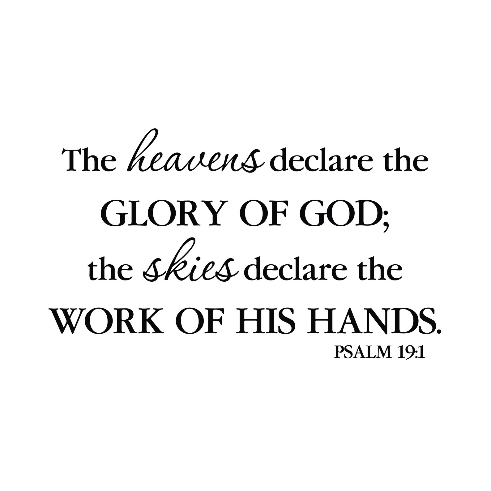 Psalm 19:1 the Heavens Declare the Glory of God the Skies - Etsy