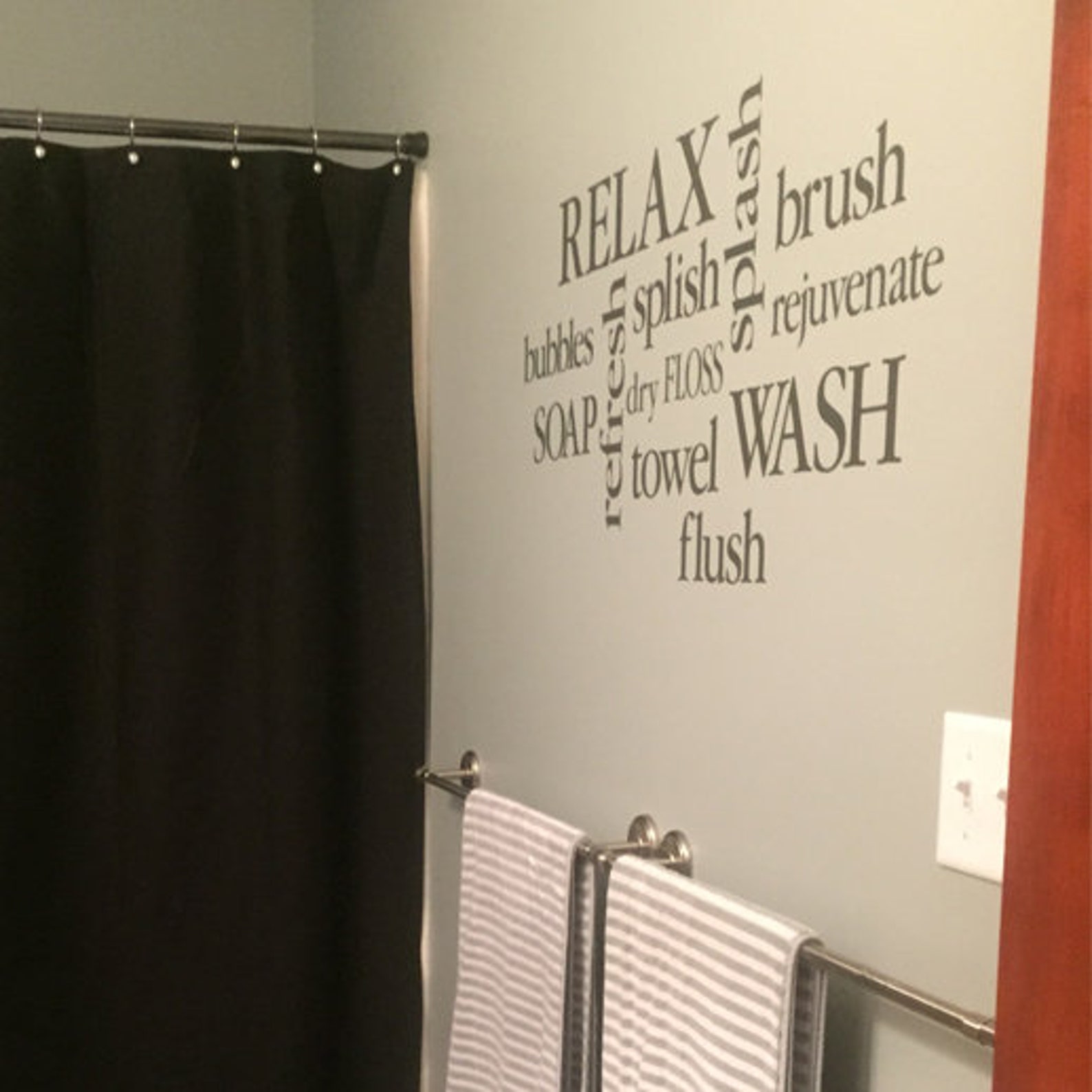 Wall Decal Bathroom Decor Sign Bathroom Subway Art - Etsy