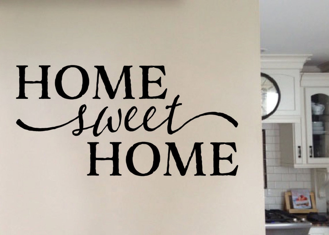 Home Sweet Home Vinyl Wall Art Hallway Foyer Livingroom Decor - Etsy