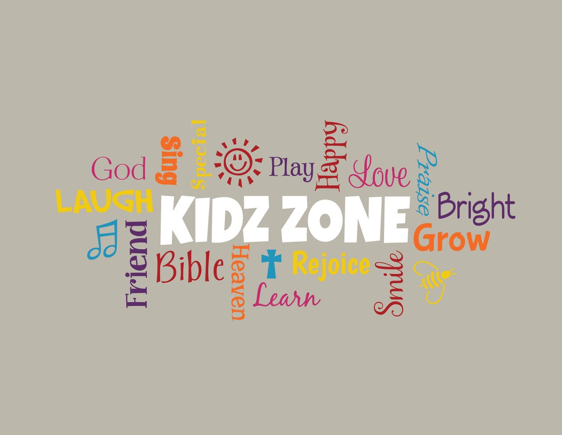 Word Collage, Kidzone, Sunday School, Church Nursery, Fellowship Hall ...