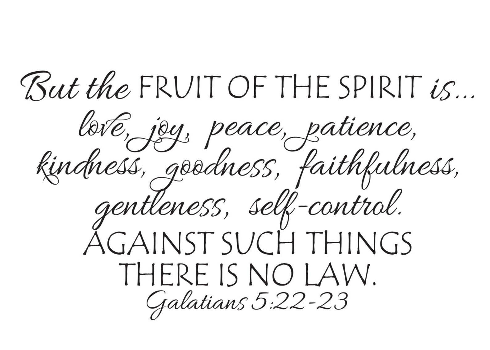 Galatians 5:22-23 Fruit of the Spirit is Love Joy Peace Patience ...