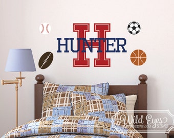 Monogram Sport Theme Baseball Soccer Basketball Football | Etsy