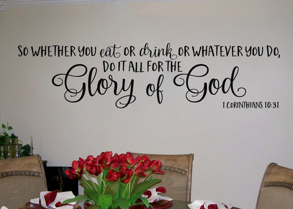 Do It All for the Glory of God 1 Corinthians 10:31 Kitchen - Etsy Canada