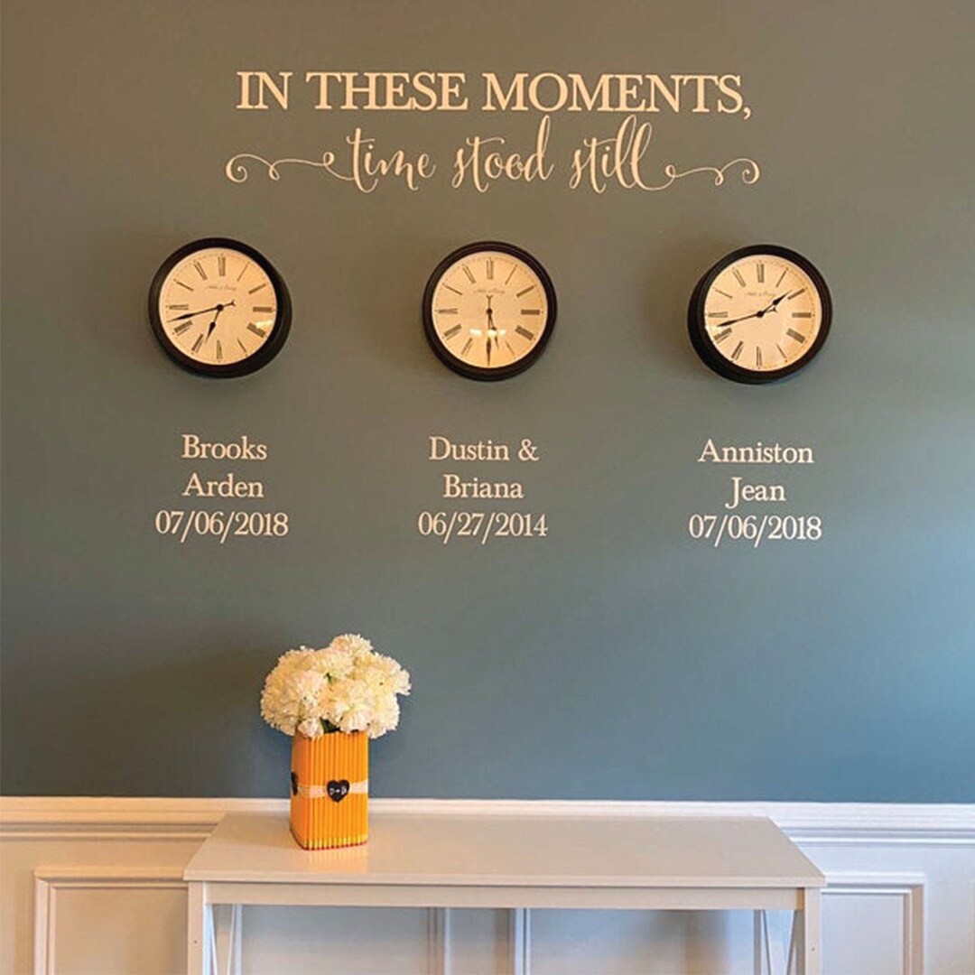 In These Moments Time Stood Still Photo Picture Wall Vinyl Wall Decal ...