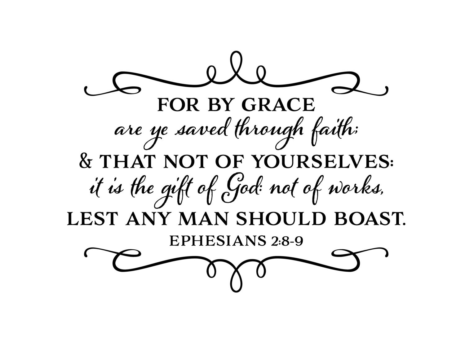 Ephesians 2:8-9 for by Grace Are Ye Saved Through Faith Bible | Etsy