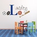 Monogram Sport Theme Baseball Soccer Basketball Football Boys Room ...