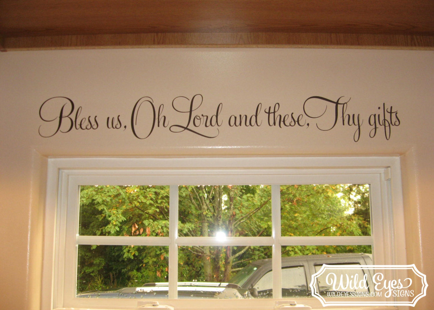 Kichen Blessing-dining Room Blessing- Vinyl Wall Decor-bless Us Oh Lord ...