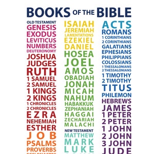 Books of the Bible Wall Decal Youth Room Church Colorful Vinyl Décor ...