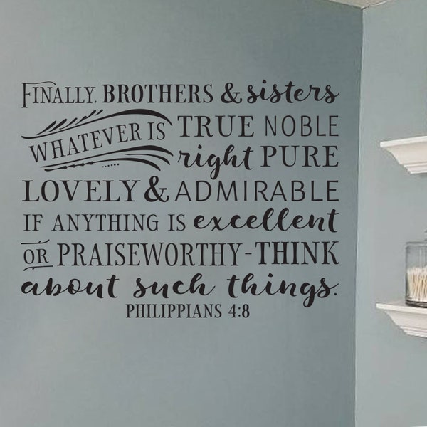 Philippians 4 8 - Etsy