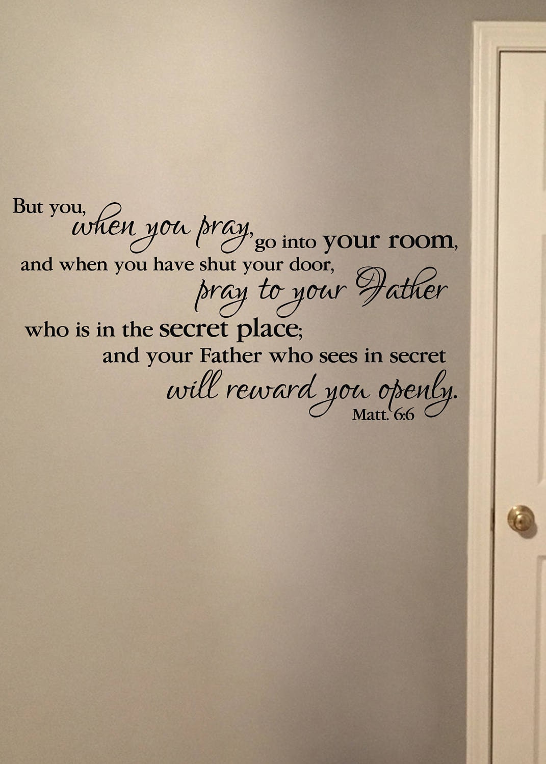 Matthew 6:6 but When You Pray Go Into Your Room, Prayer Room, Church ...
