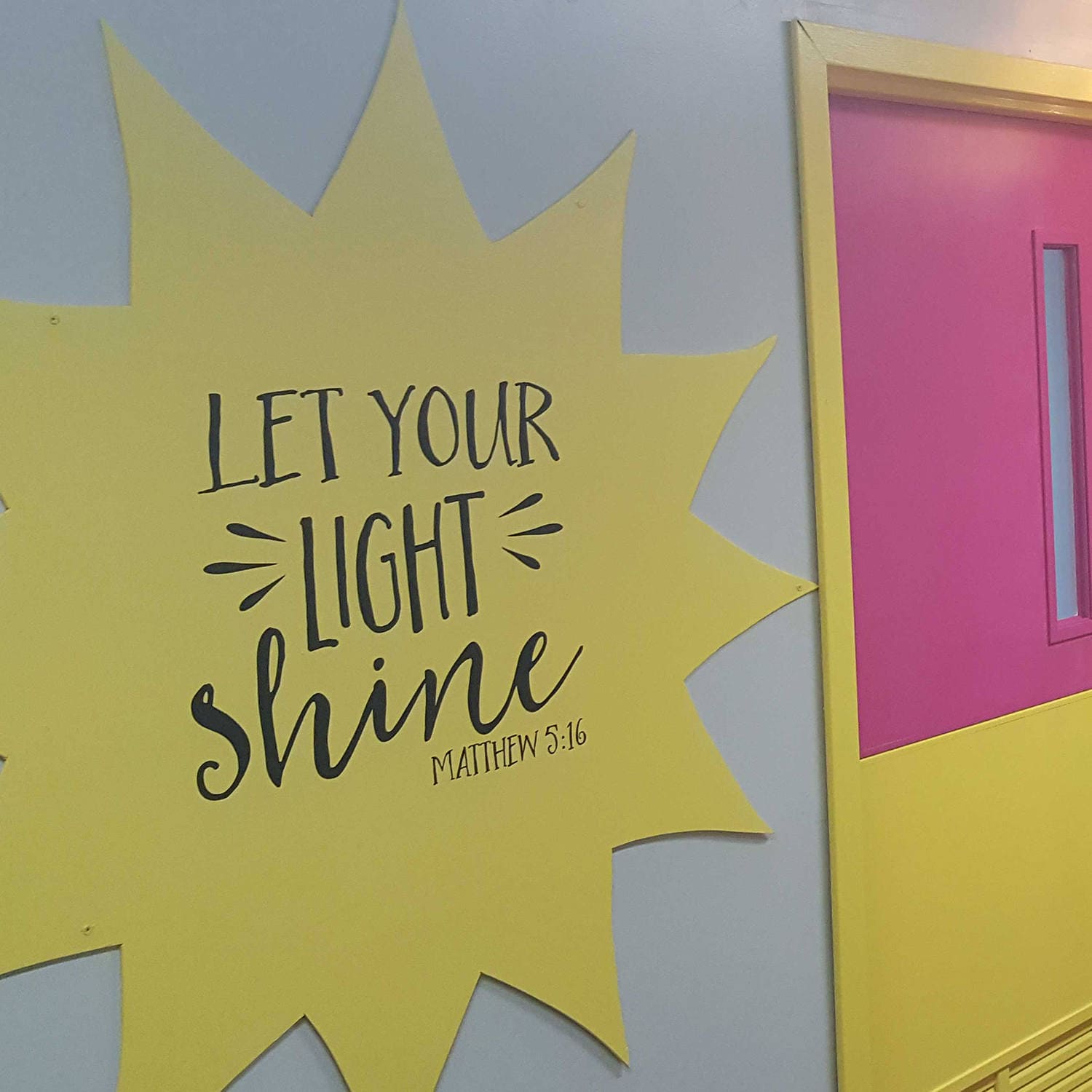 Matthew 5:16 Let Your Light Shine Youth Room Church Decor | Etsy