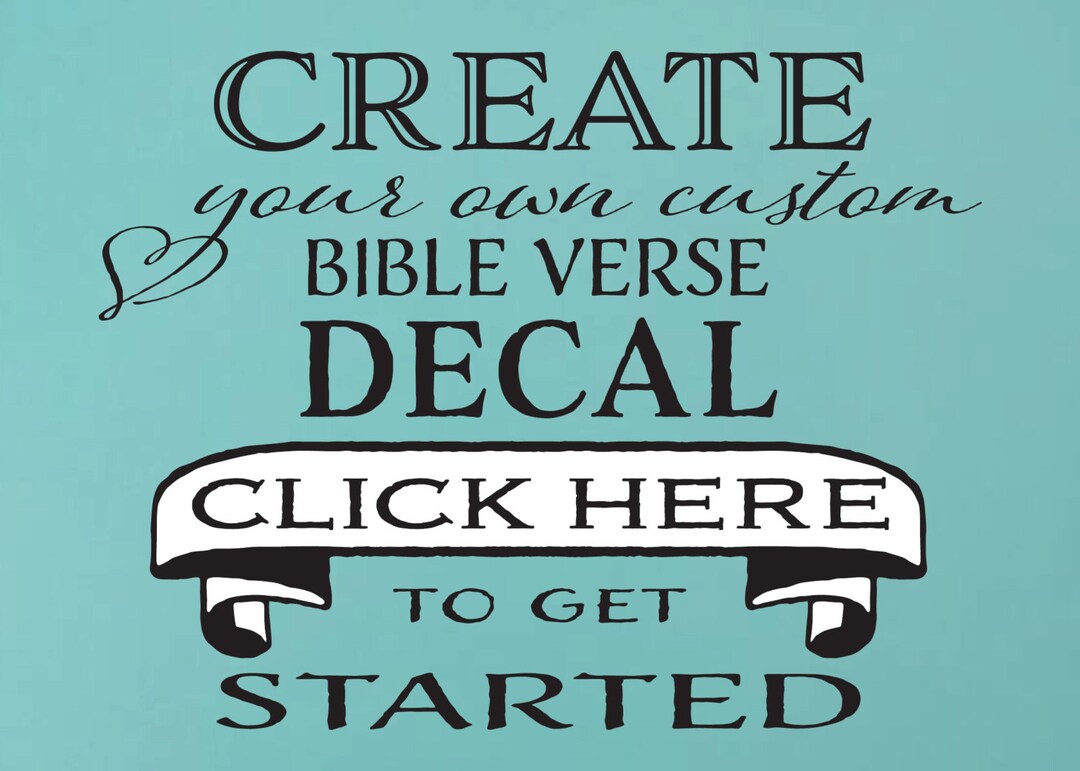 Custom Bible Verse Wall Decals, Create Your Own, Custom Vinyl Decal ...